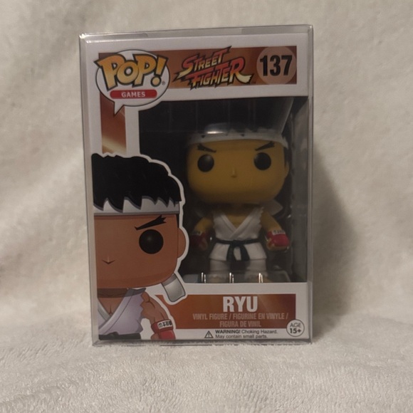 pop | Art | Pop Street Fighter Ryu Vinyl Figure Black White Red | Poshmark